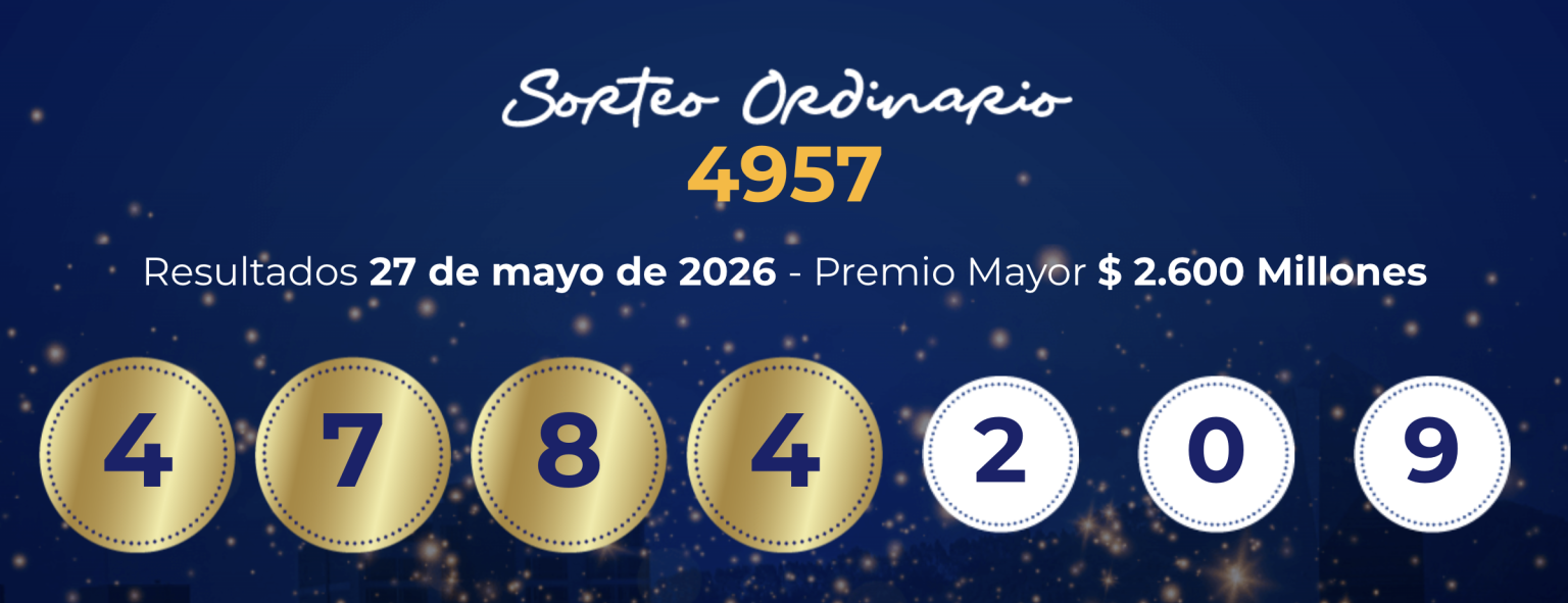Resultados de la Lotería de Manizales, miércoles 27 de mayo de 2026 ...